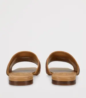 TOD'S Leather Sandals With T Logo Detail
