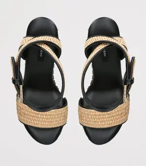 Givenchy Raffia Platform Clog Sandals