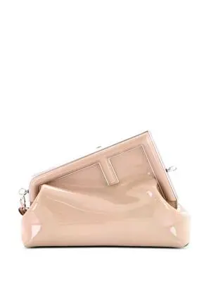 Fendi Patent Midi Shoulder Bag - Neutrals