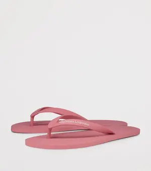CHRISTIAN LOUBOUTIN Summer Flat Rubber Flip Flops - Pink