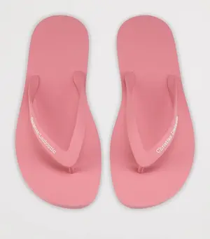 CHRISTIAN LOUBOUTIN Summer Flat Rubber Flip Flops - Pink