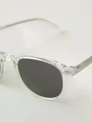 LESCA Transparent Frame Sunglasses
