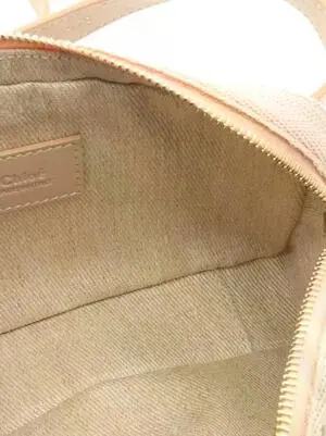 Chloé Beige Logo Print Belt Bag