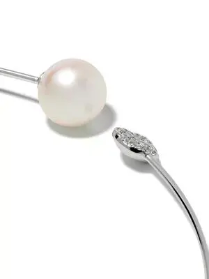 Yoko London 18kt White Gold Freshwater Pearl And Diamond Necklace - Silver