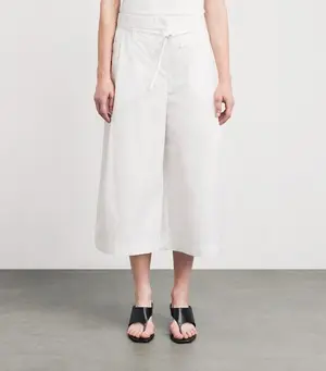 Jacquemus Cotton Wide-leg Cropped Trousers