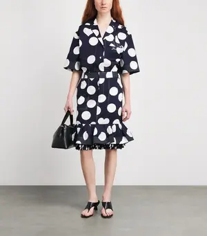Jacquemus Cotton Polka Dot Shirt - Navy