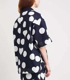 Jacquemus Cotton Polka Dot Shirt - Navy