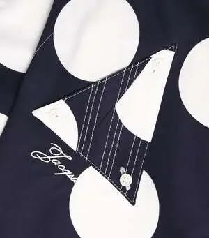 Jacquemus Cotton Polka Dot Shirt - Navy