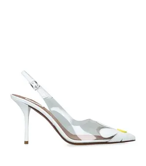 Alaïa Leather & Pvc Slingback Pumps - White