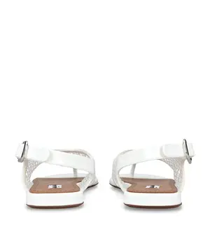 Alaïa Patent Leather Fishnet Slingback Sandals