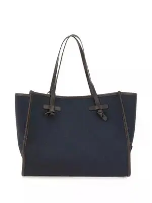 GIANNI CHIARINI Marcella Leather-trim Tote Bag - Blue