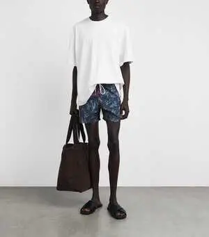 Isaia Coral Print Swim Shorts