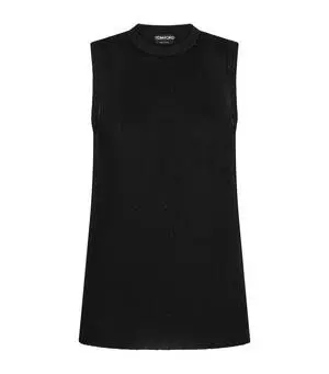 TOM FORD Micro-sequin Knitted Tank Top
