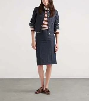 Prada Denim Midi Pencil Skirt