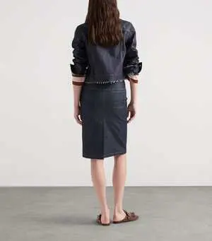 Prada Denim Midi Pencil Skirt