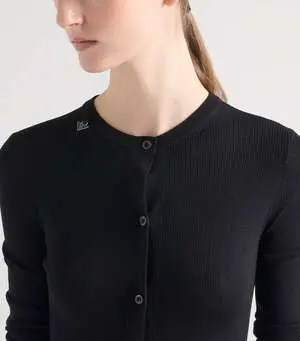 Prada Wool Ribbed Slim Cardigan