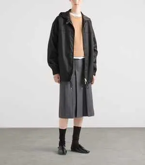 Prada Re-nylon Hooded Jacket With Belt