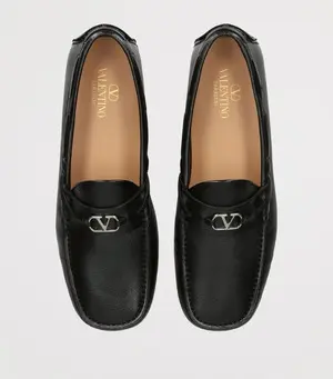 Valentino Garavani Leather Fastaway Loafers