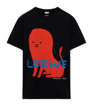 Loewe Cotton-blend Graphic T-shirt - Black