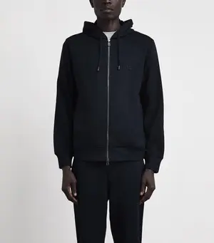 Isaia Logo Zip-up Hoodie