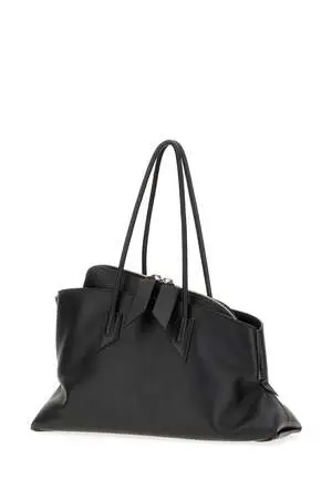 Attico Black Leather Shopper Bag - Multicolor