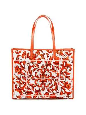 Dolce & Gabbana Majolica Print Tote Bag - Multicolor