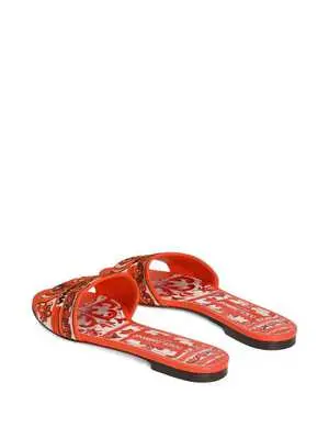 Dolce & Gabbana Slippers With Majolica Embroidery - Multicolor