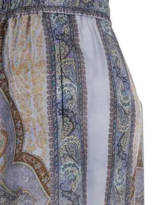 Zimmermann Wanderlust" Silk Printed Wide Leg Pants - Multicolor