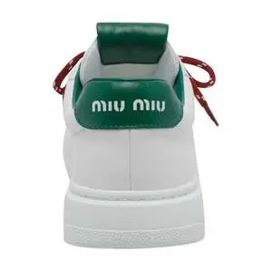 Miu Miu Leather Effect Sneakers - White