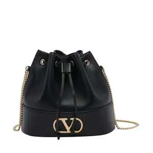 Valentino Garavani Vlogo Signature Bucket Bag - Black
