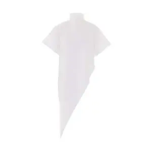 Alaïa Cotton Turtleneck Short-sleeve T-shirt - White