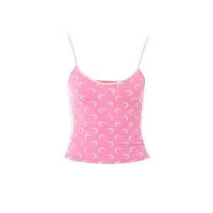 MARINE SERRE Moon Print Top - Pink