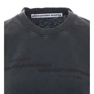 Alexander Wang Shrunken Mirrored Logo T-shirt