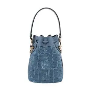 Fendi Mon Tresor Mini Raffia Bucket Bag