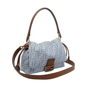 Fendi Medium Mamma Baguette Crossbody Bag - Blue