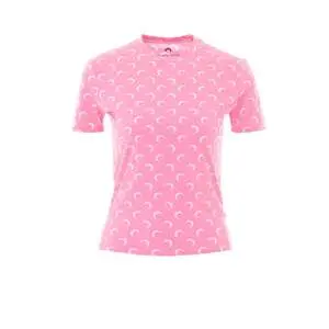 MARINE SERRE All-over Moon Print T-shirt - Pink