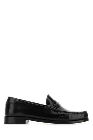 Saint Laurent Leather Magnum Loafers - Black