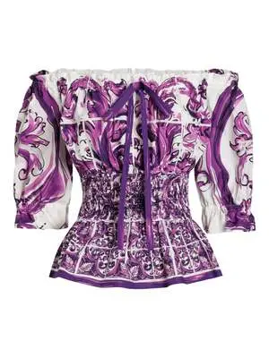 Dolce & Gabbana Majolica Print Top - Multicolor