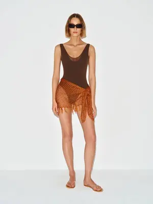 REFORMATION Pontia One Piece Swimsuit - Brown