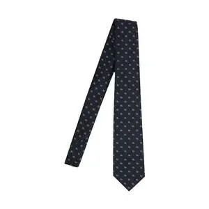 Gucci Jacquard Silk Tie With Double G - Blue