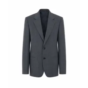 Gucci Pinstripe Wool Jacket - Gray