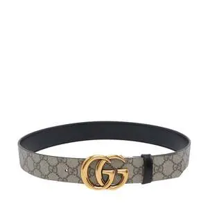 Gucci Gg Supreme Canvas Belt - Gray