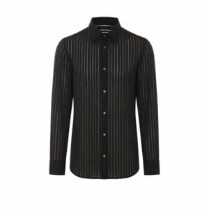 Gucci Striped Silk Gauze Shirt - Black