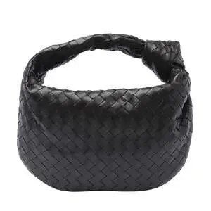 Bottega Veneta Small Jodie Woven Lamb Leather Top Handle Bag - Brown