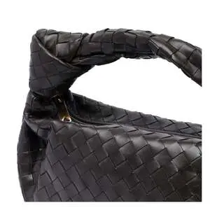 Bottega Veneta Small Jodie Woven Lamb Leather Top Handle Bag - Brown