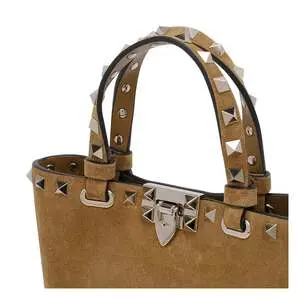 Valentino Garavani Rockstud Handbag - Cream