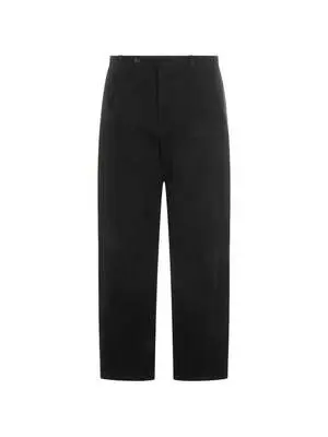 JIL SANDER Straight-leg Cotton Trousers - Black