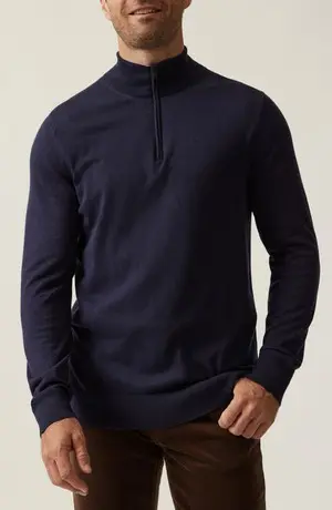34 Heritage Quarter Zip Sweater - Navy