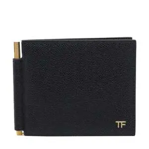 TOM FORD T Line Money Clip Wallet - Black