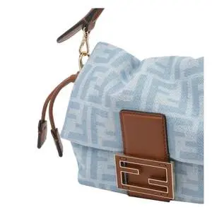 Fendi Small Mamma Baguette Denim Bag